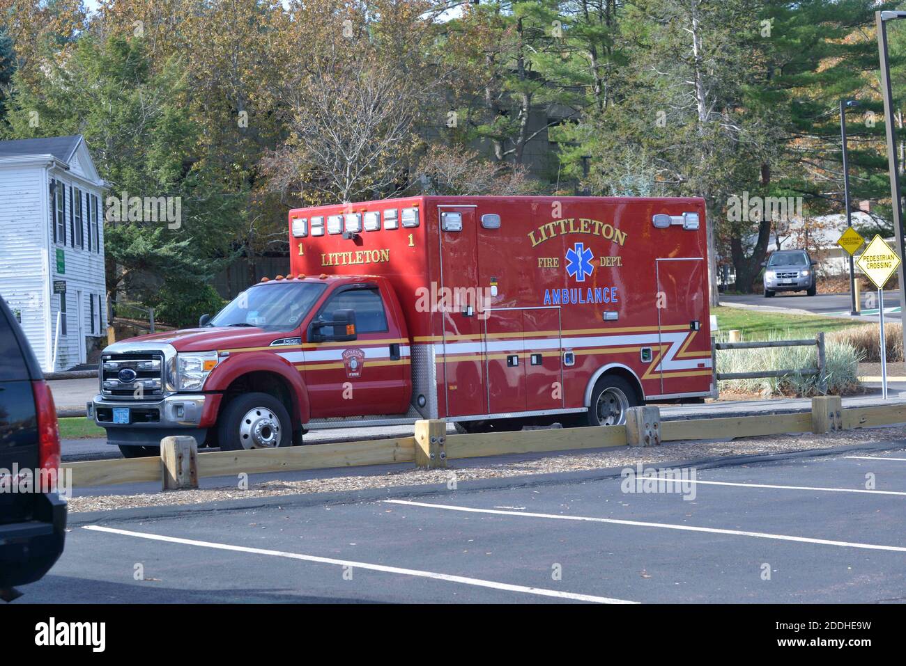 Worcester, Massachusetts, USA. 14th Nov, 2020. An ambulance races ...
