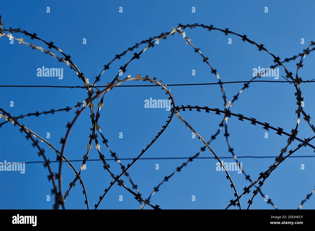 Razor wire round hi-res stock photography and images - Alamy