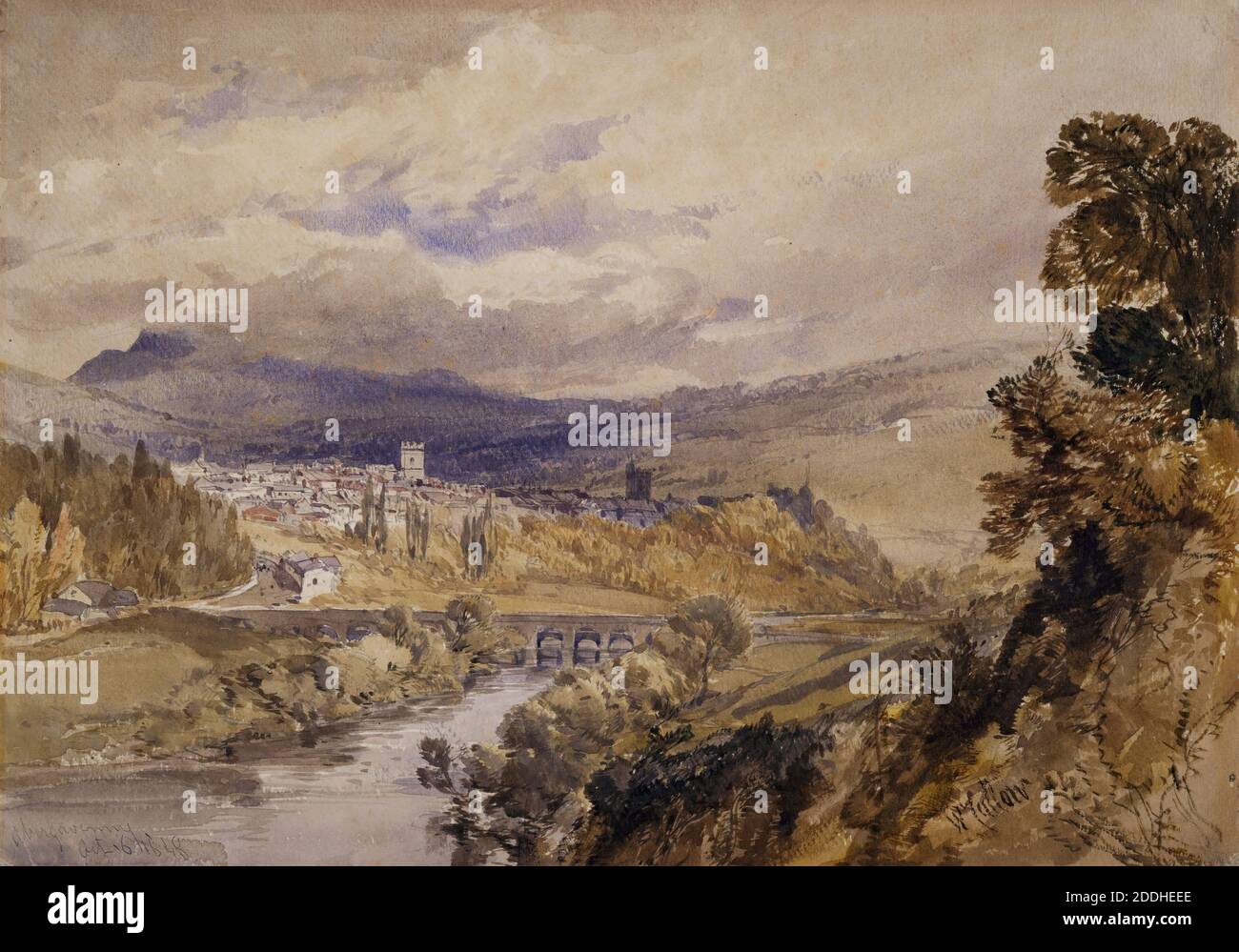 Watercolour landscape hi-res stock photography and images - Alamy