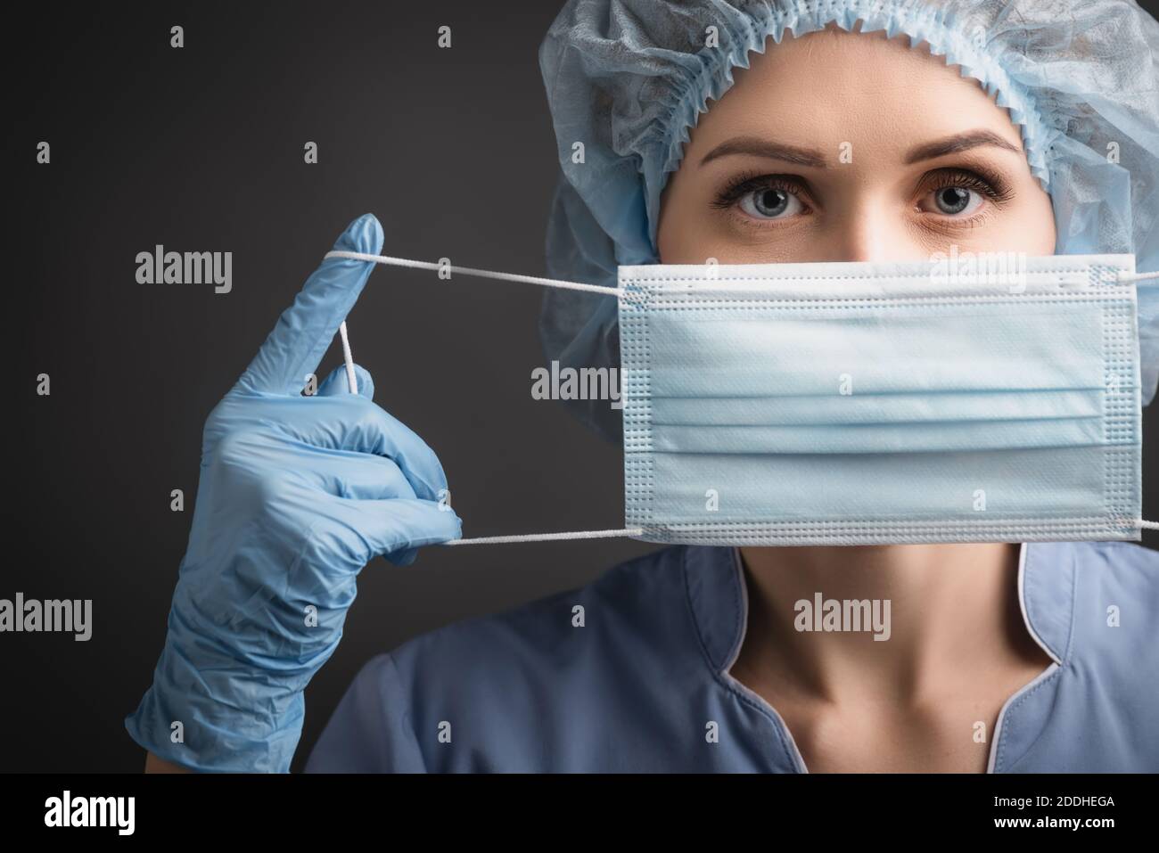 Nurse Uniform Dark Blue High Resolution Stock Photography and Images ...
