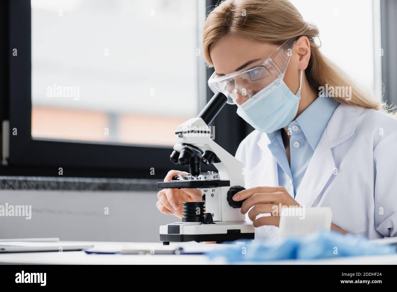 Looking Through Microscope High Resolution Stock Photography and Images ...