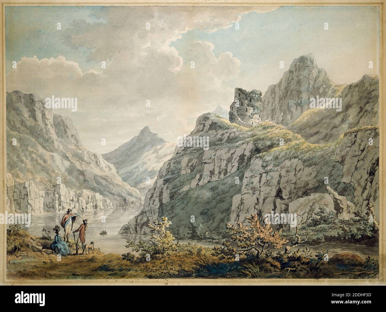 Dolbadarn Castle And Llanberis Valley, 1764 By Paul Sandby, Landscape ...