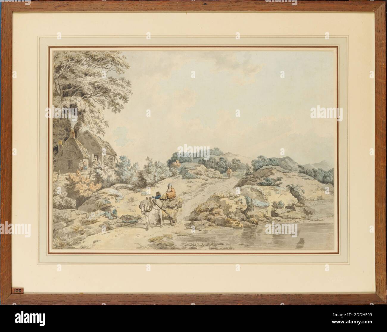 Irish Landscape With Cottages And Figures, 1782 Francis Wheatley, 18th ...
