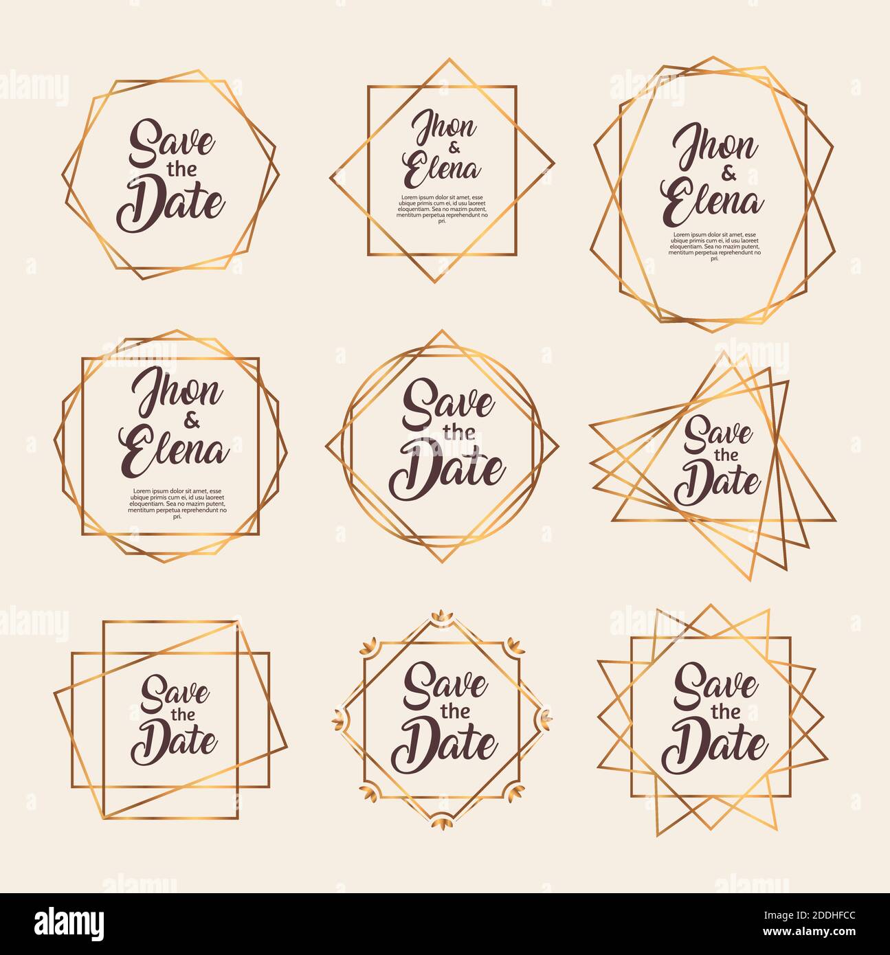 Set of nine frames hi-res stock photography and images - Alamy