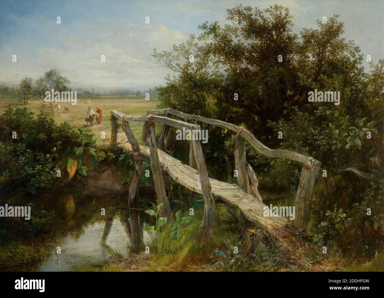 The Old Footbridge Over The River Cole At Yardley, 1890 By Frederick ...