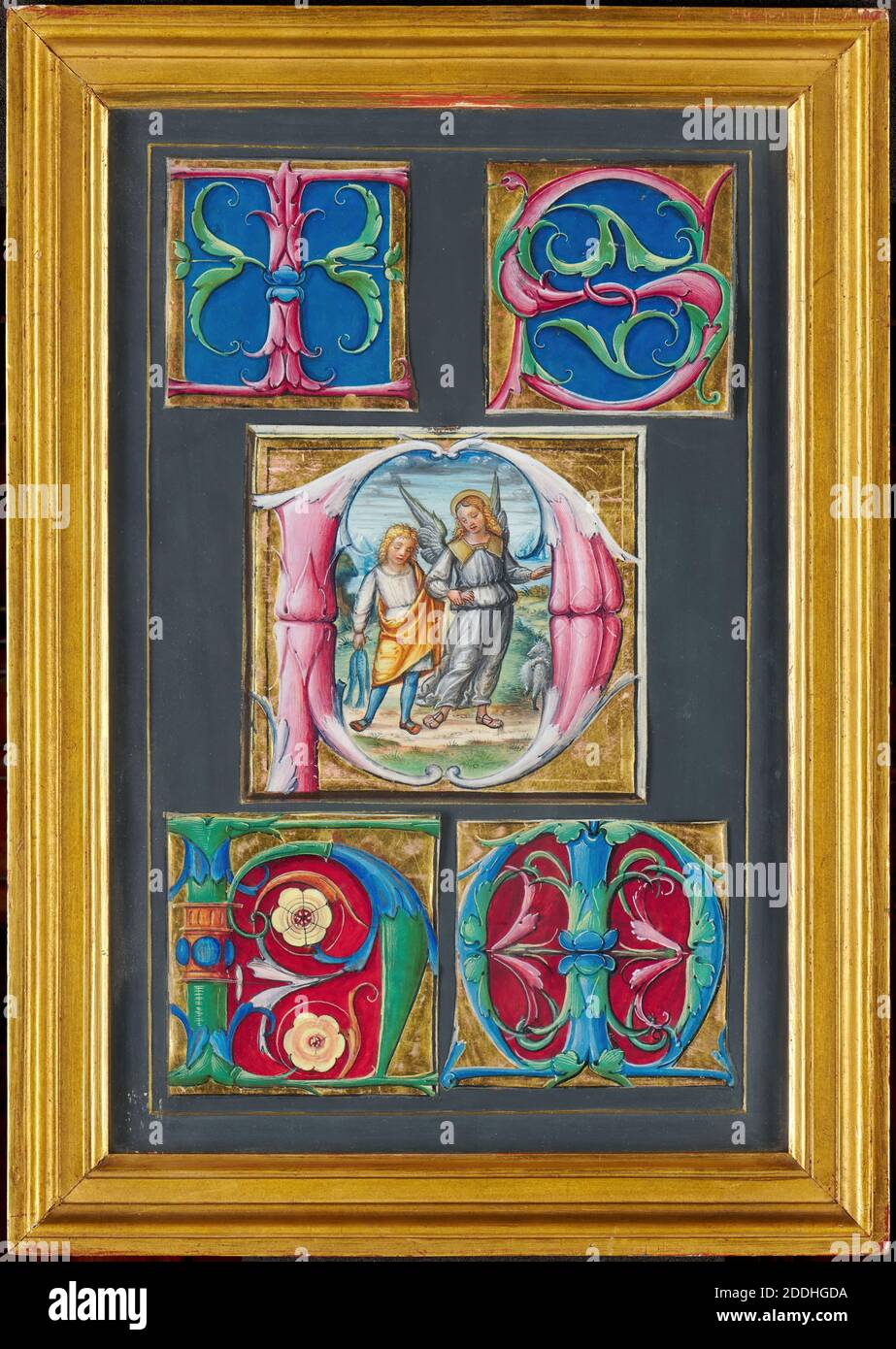 Decorated initial letter, Tobias and the Angel, 1530 Unknown artist ...
