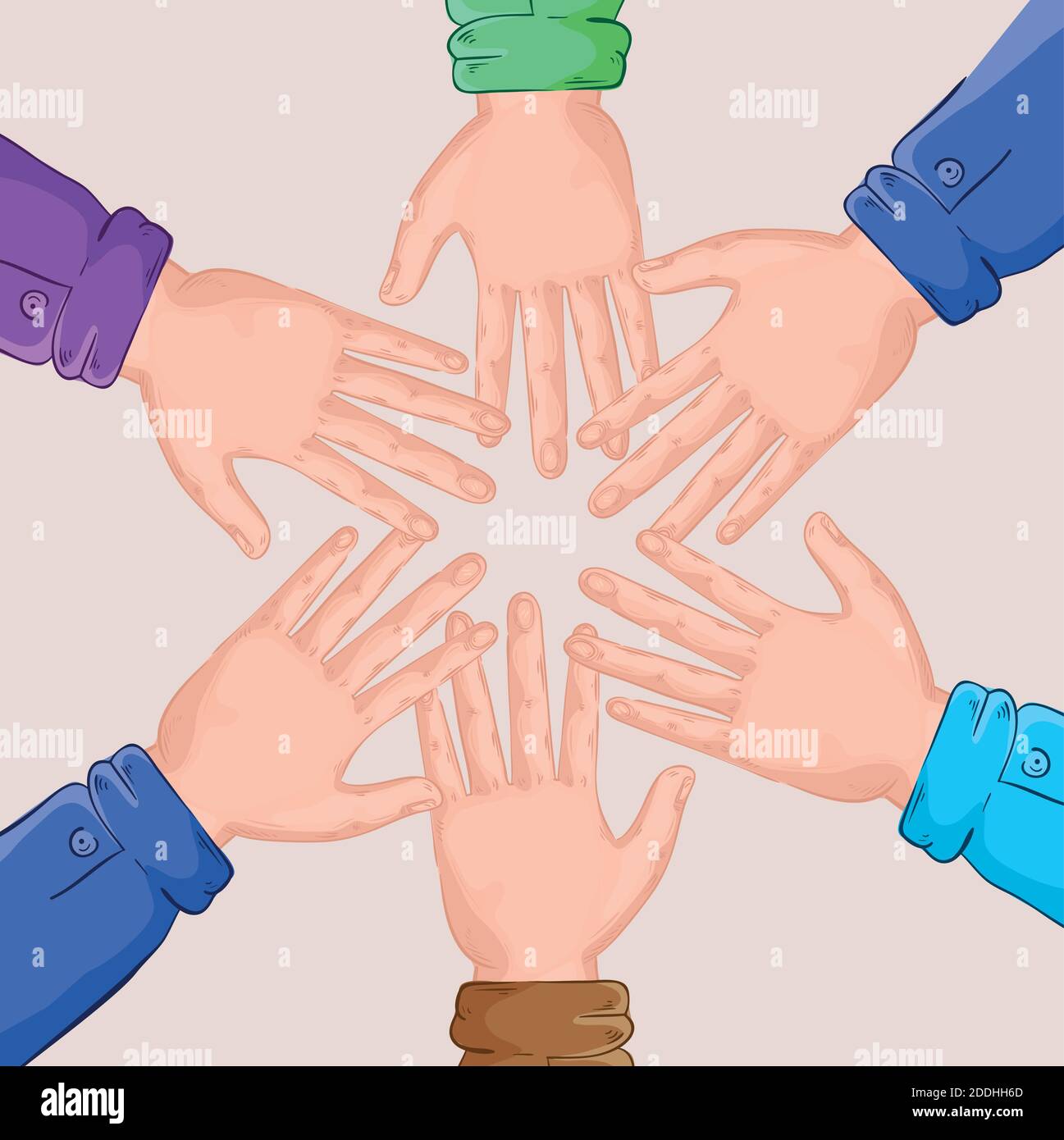 group of hands team around Stock Vector Image & Art - Alamy