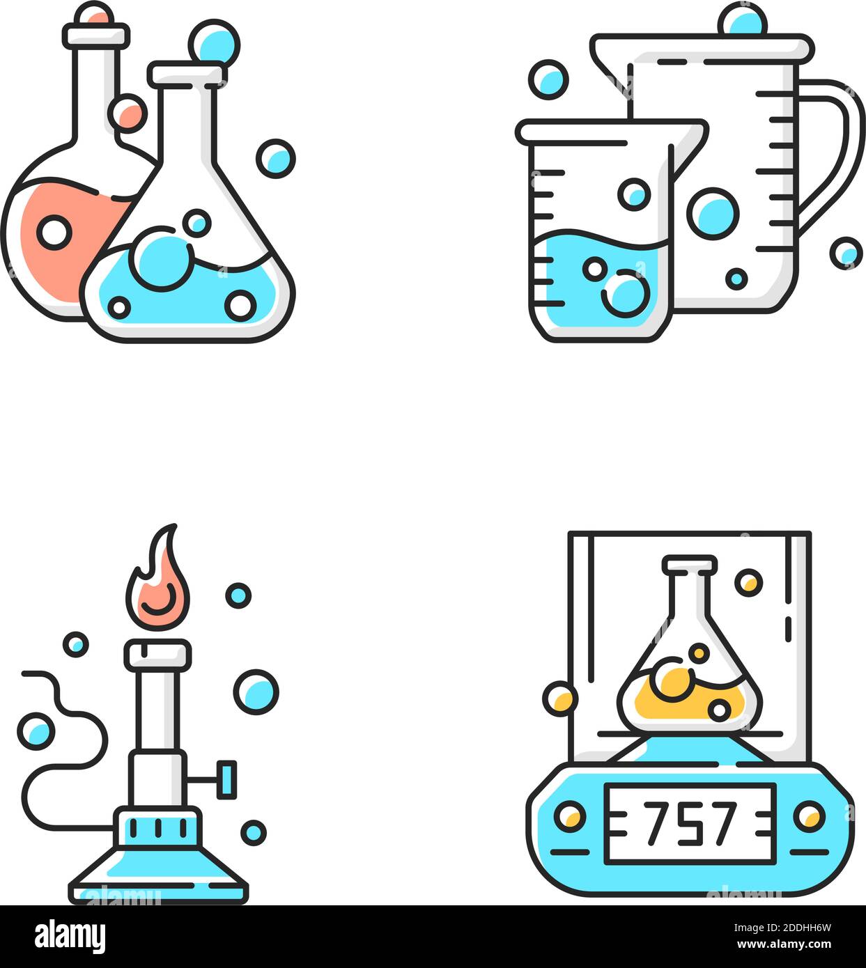 Lab tools RGB color icons set Stock Vector Image & Art - Alamy