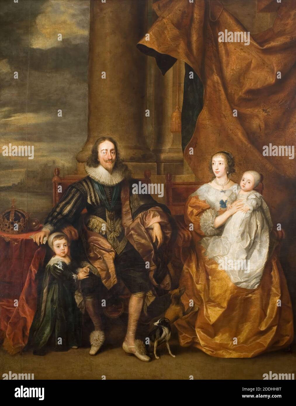 Portrait of Charles I and his Family King Charles I, Queen Henrietta ...