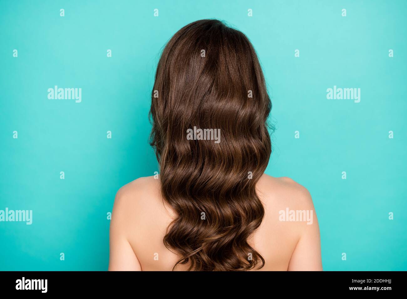 Wavy Layered Hair Back View