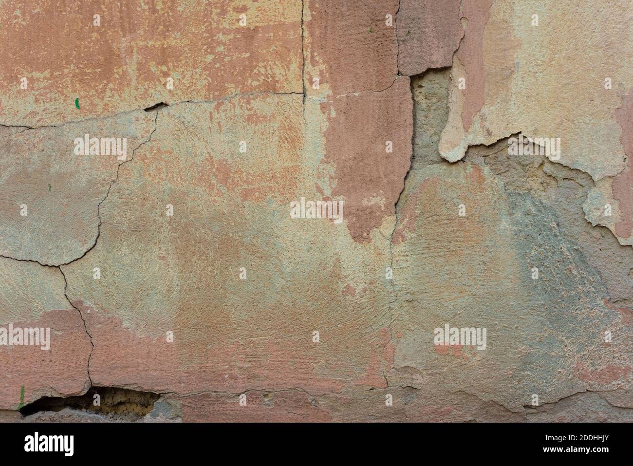 warm shades vintage texture of plaster outdoors at home Old peeling ...