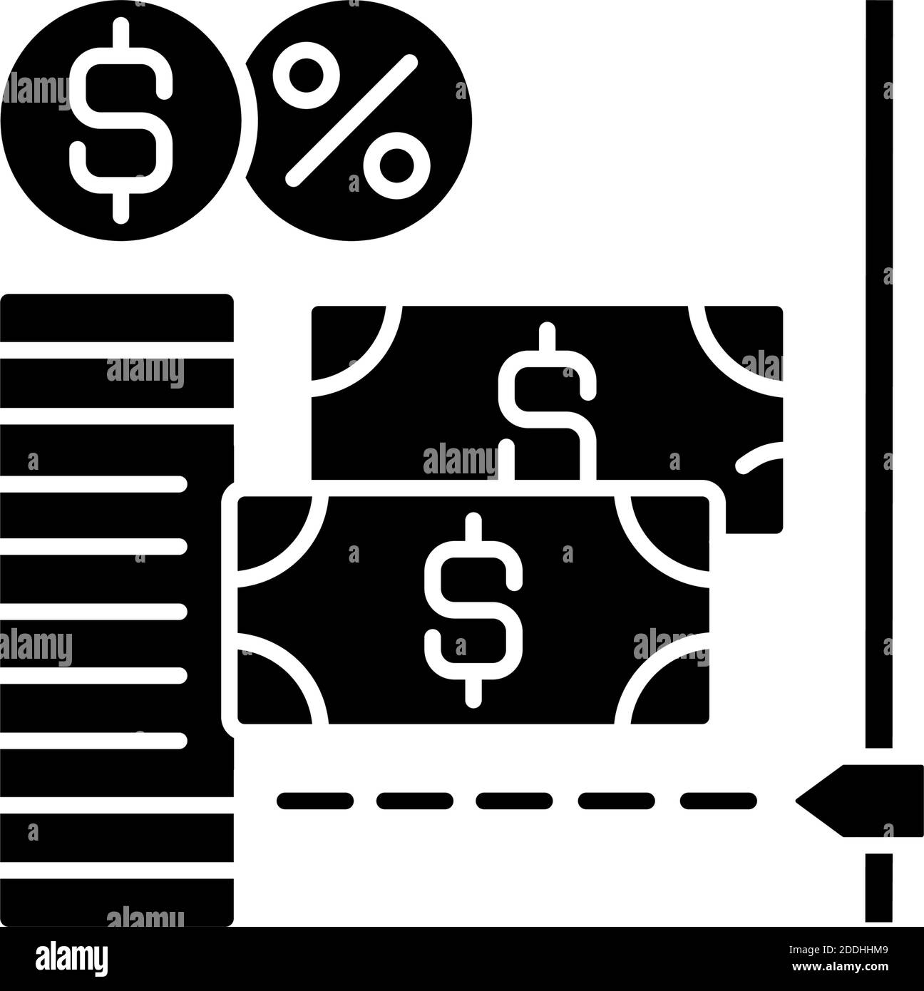 Microcredit black glyph icon Stock Vector Image & Art - Alamy