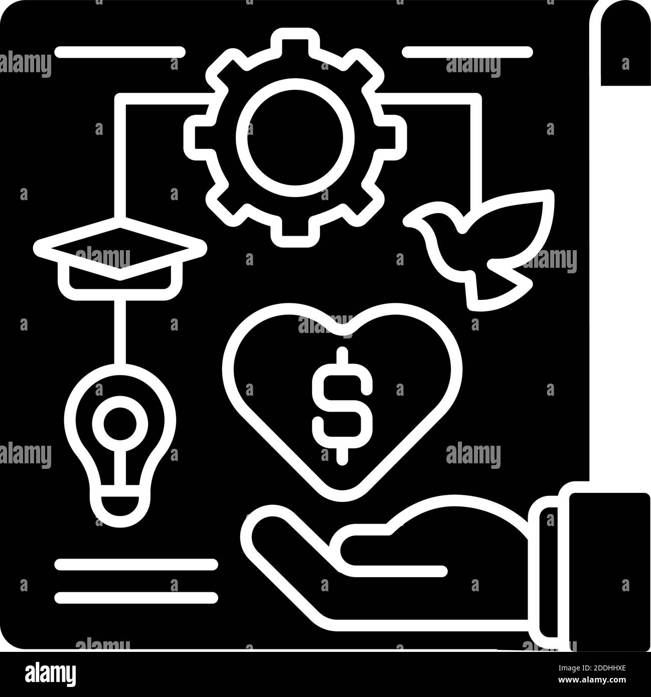 Non profit project black glyph icon Stock Vector Image & Art - Alamy