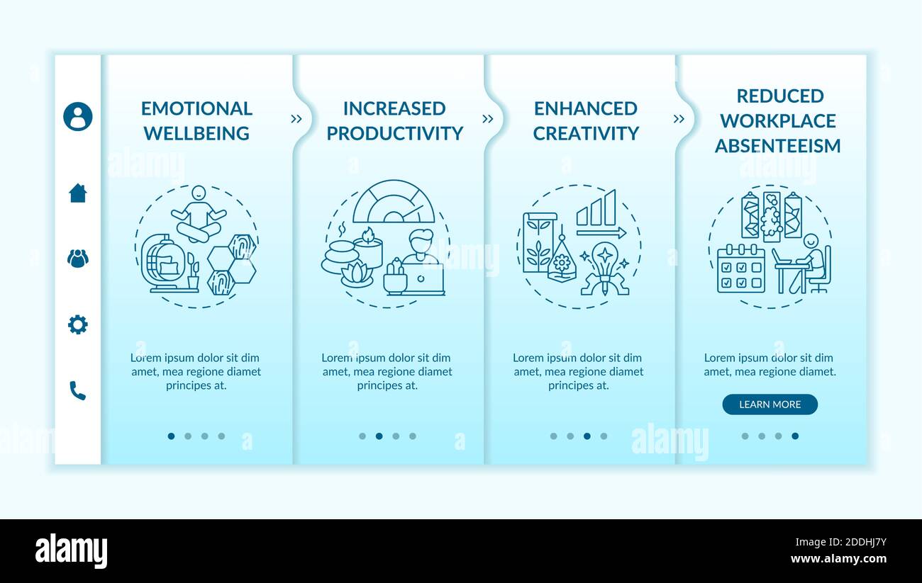 Office space to increase productivity onboarding vector template Stock ...