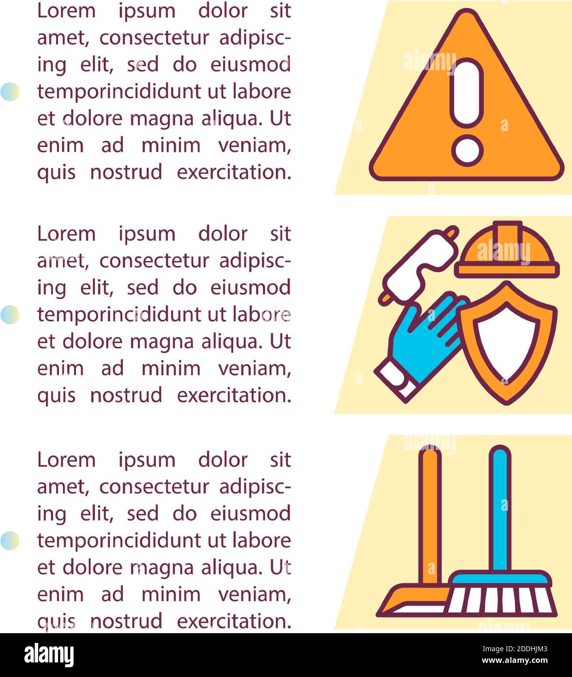 Workplace safety procedures concept icon with text Stock Vector Image ...