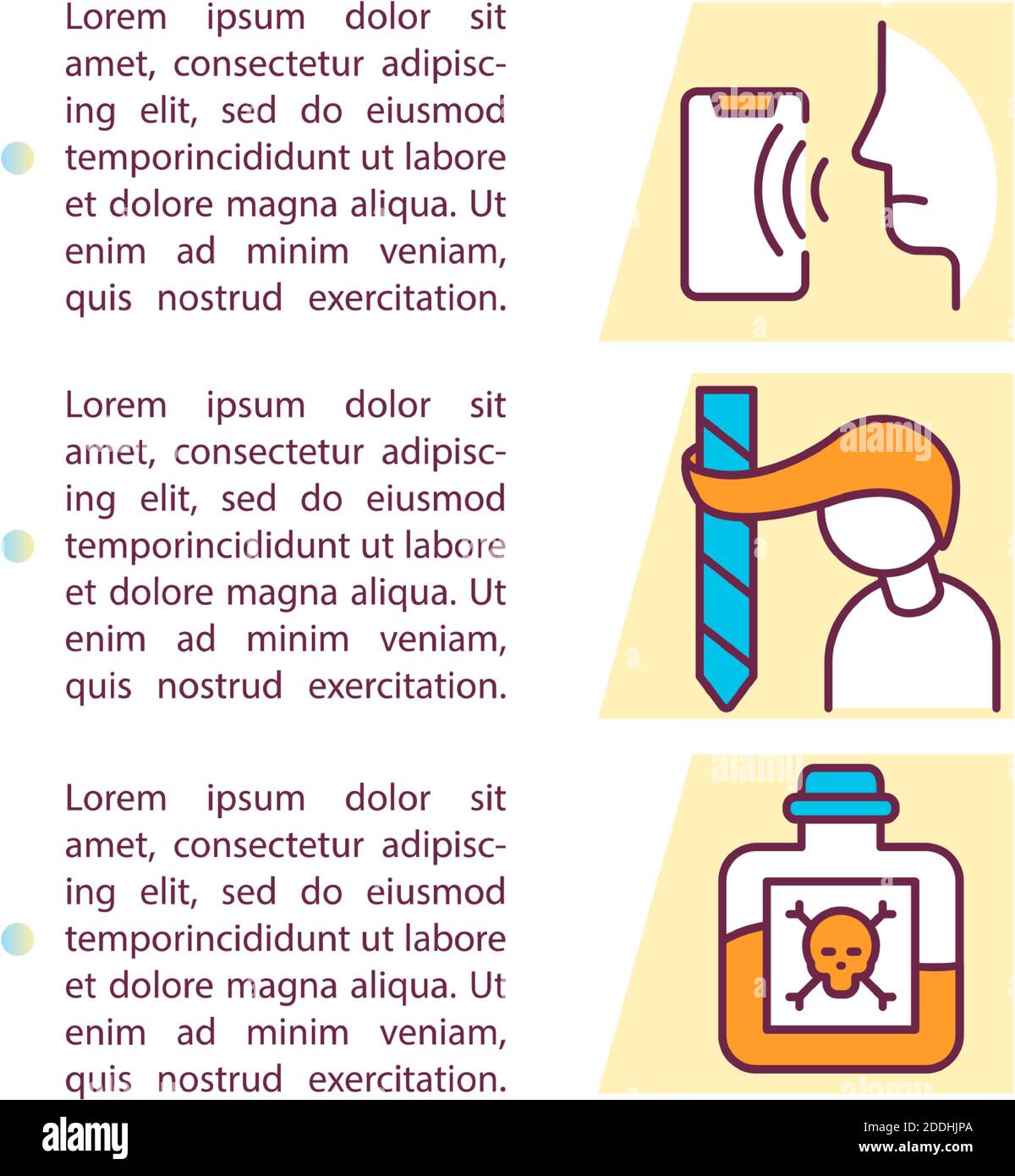 Reporting unsafe conditions concept icon with text Stock Vector Image ...