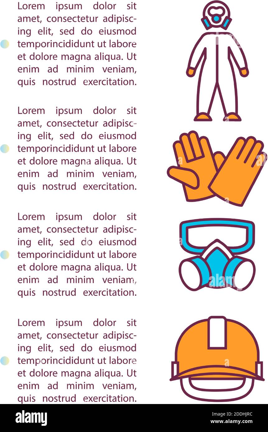 Wearing PPE concept icon with text Stock Vector Image & Art - Alamy