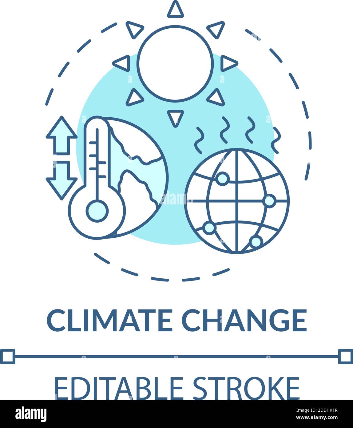 Climate change turquoise concept icon Stock Vector Image & Art - Alamy