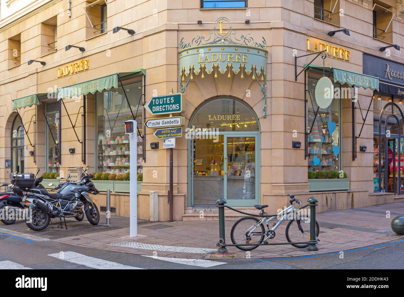 Cannes, France - February 1, 2016: Famous Upscale Bakery Laduree ...