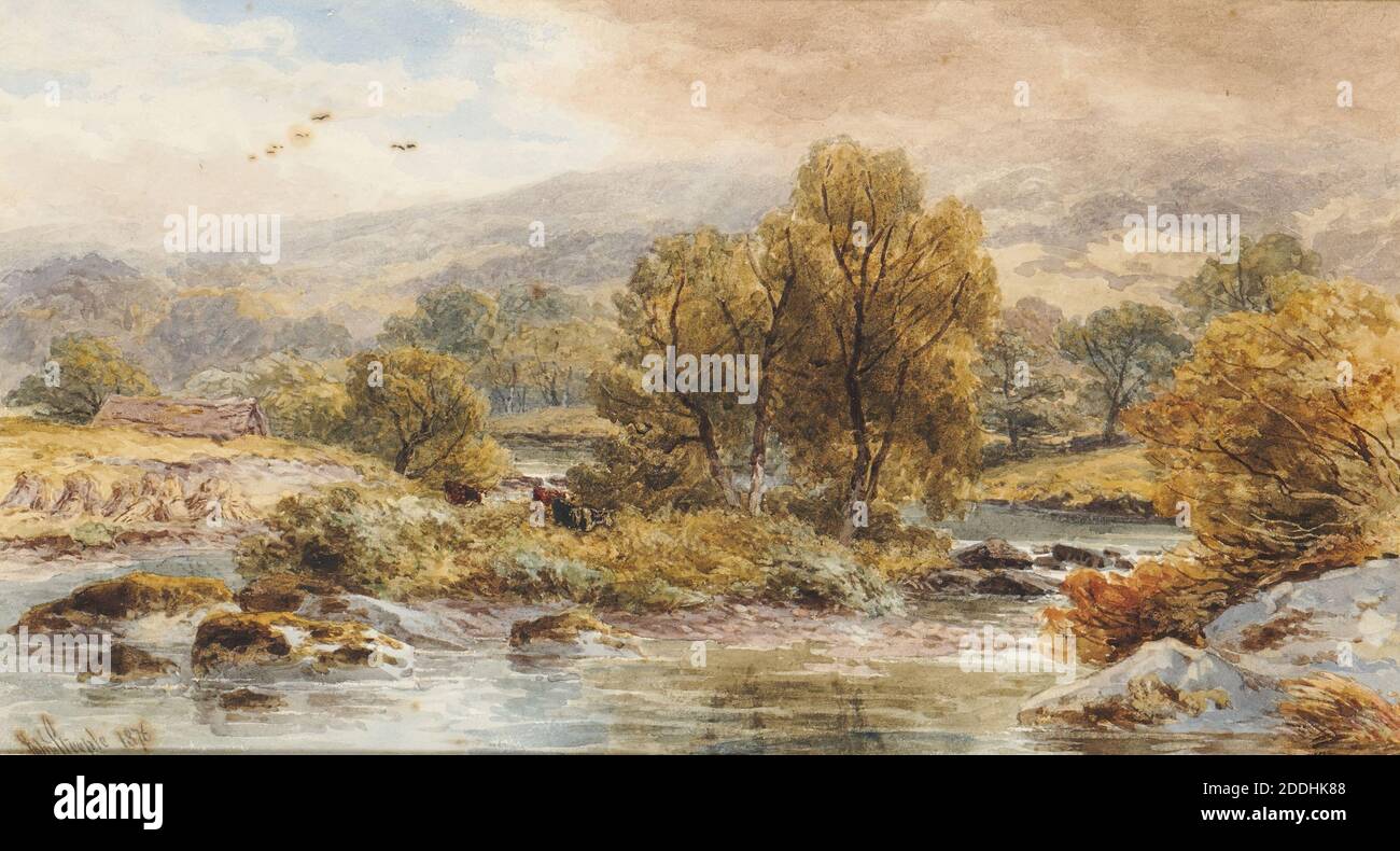 River Scene, 1876 John Steeple (d.1887), Tree, Landscape, 19th Century ...