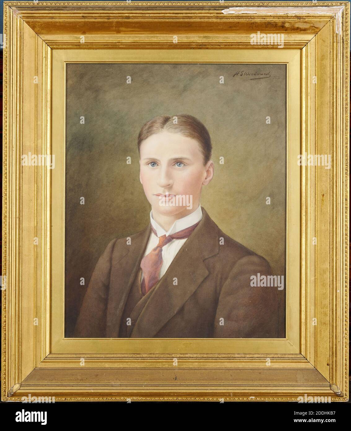 Portrait Of A Young Man, 1850-1875 H.S. Woodward, Watercolour, Portrait ...
