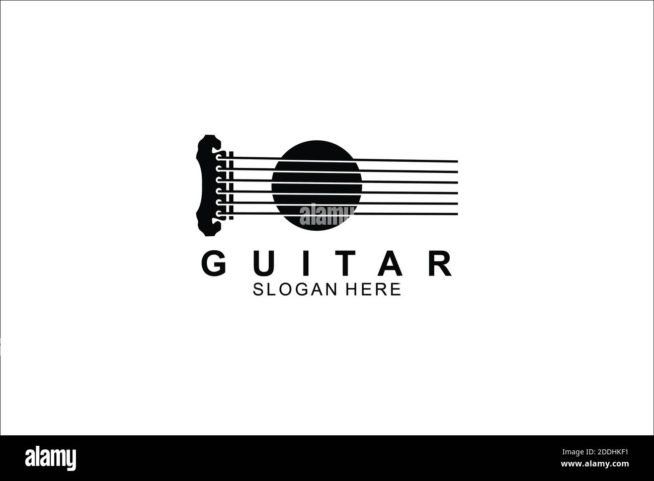 unique logo symbol for guitar classic Stock Photo - Alamy