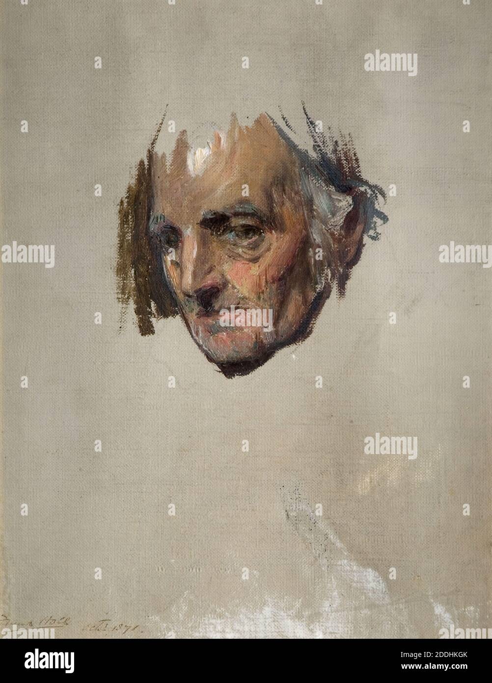 Head Of An Old Man, 1871 By Frank Holl, Oil Painting, Portrait, Male ...