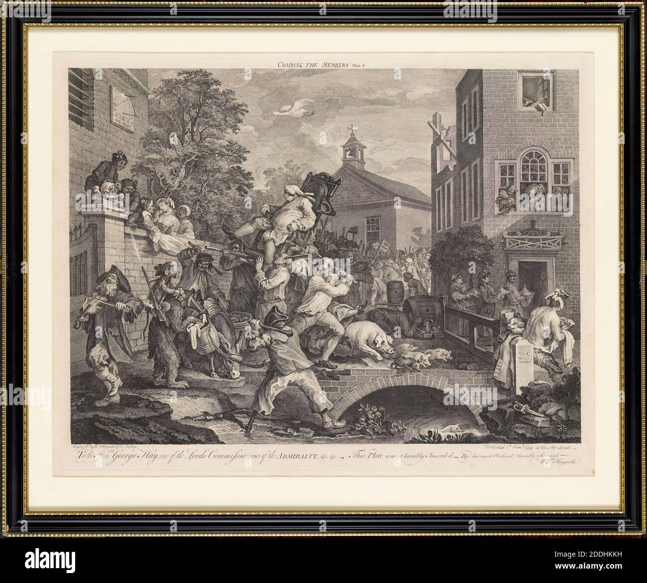 Chairing The Members, 1758 Etching: Francois Antoine Avilines (d.1780 ...