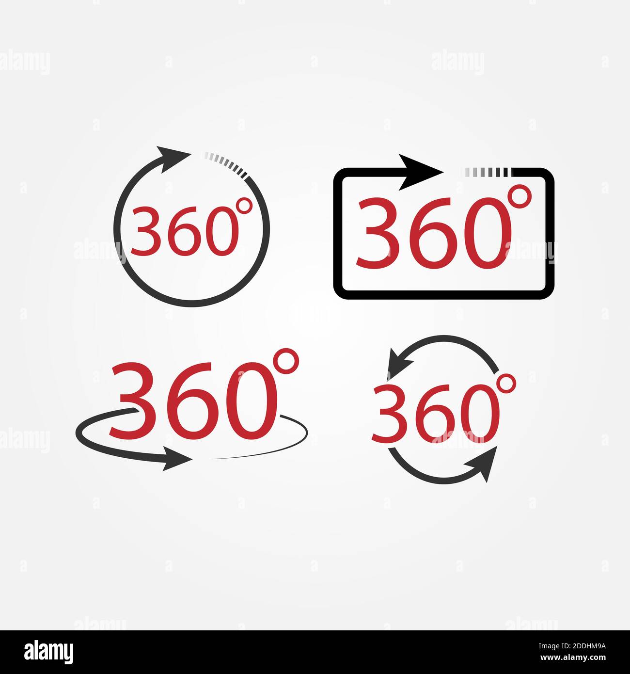 Set of 360 degree icons for service Stock Vector Images - Alamy