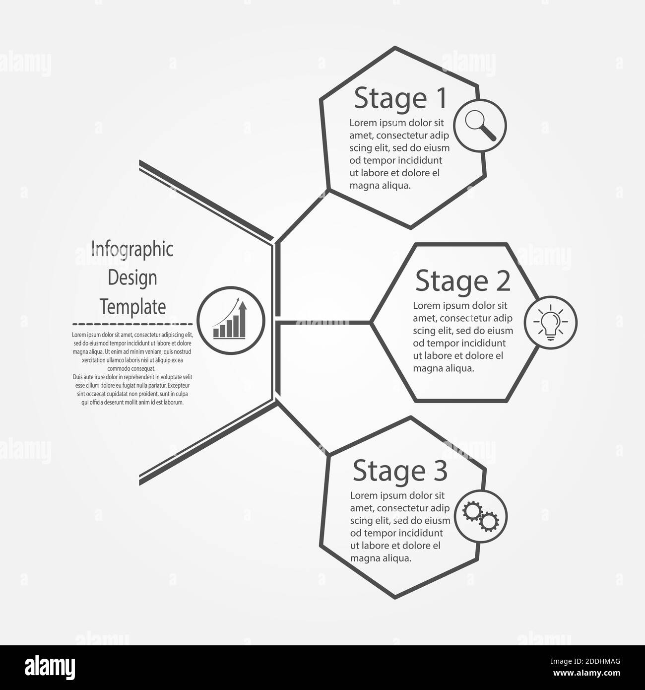 Infographic design template. Three steps to business success, training ...