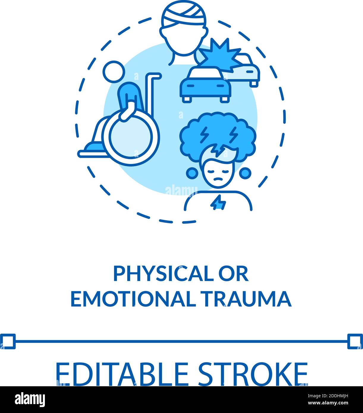 Physical and emotional trauma concept icon Stock Vector Image & Art - Alamy
