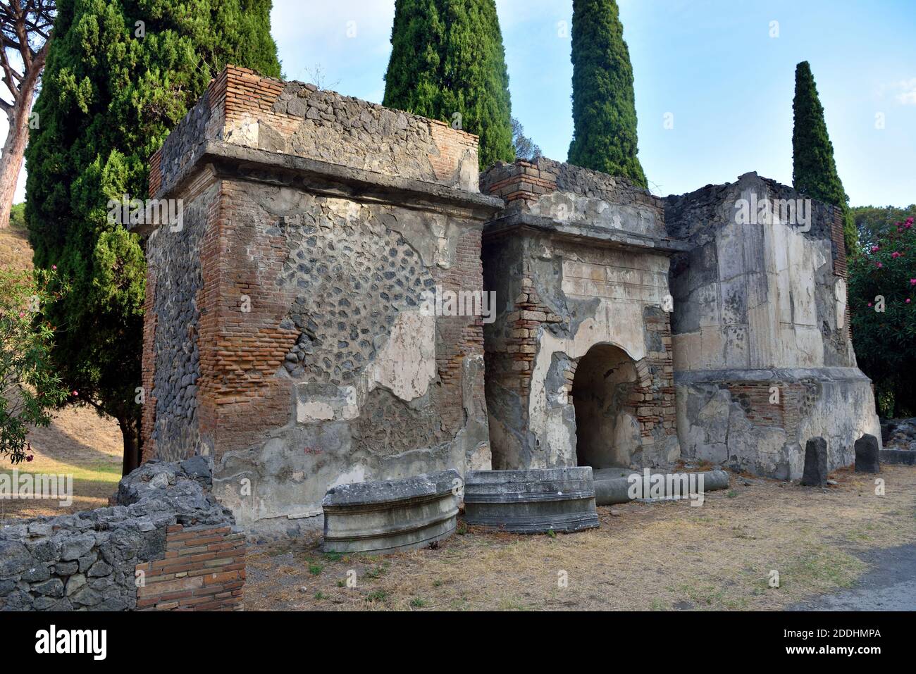 Ruins of Ancient Roman city of Pompeii Italy was destroyed and buried ...