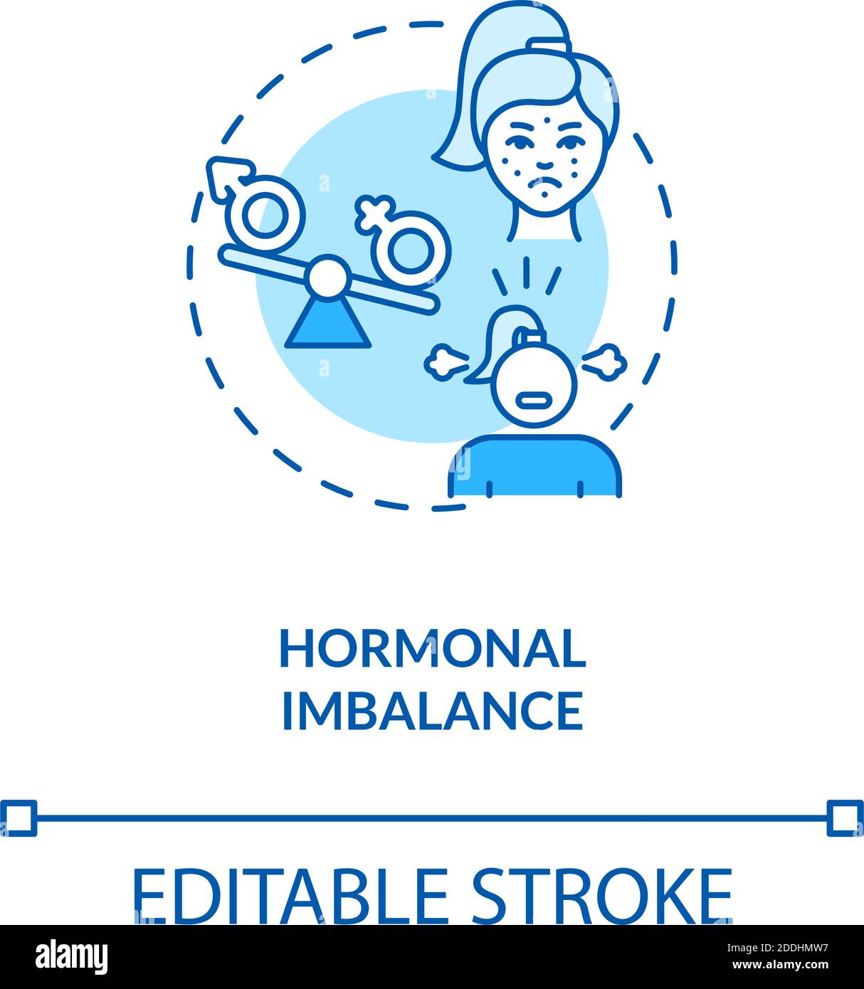 Hormonal imbalance concept icon Stock Vector Image & Art - Alamy