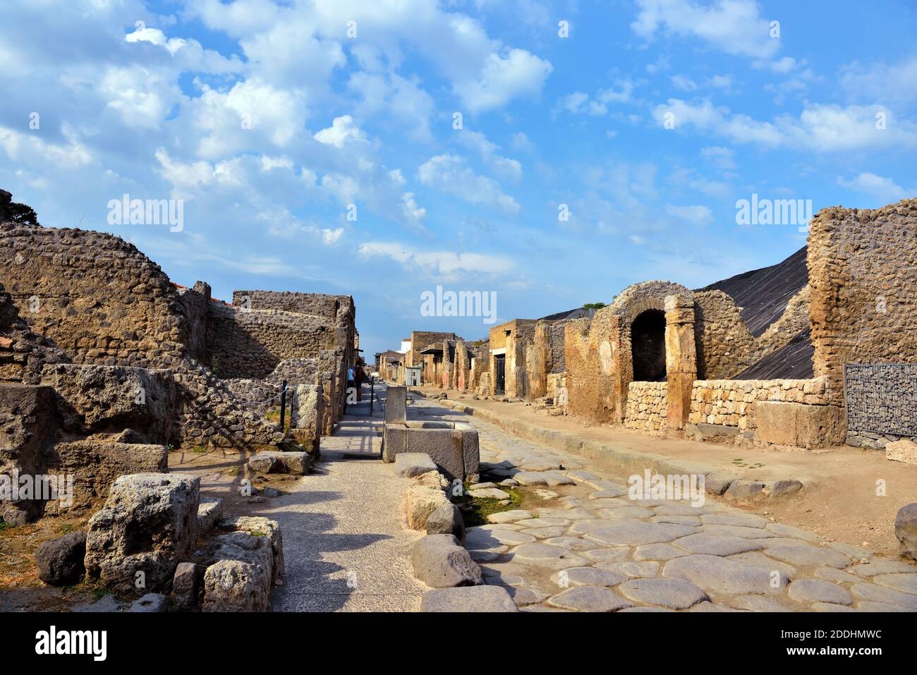 Ruins of Ancient Roman city of Pompeii Italy was destroyed and buried ...