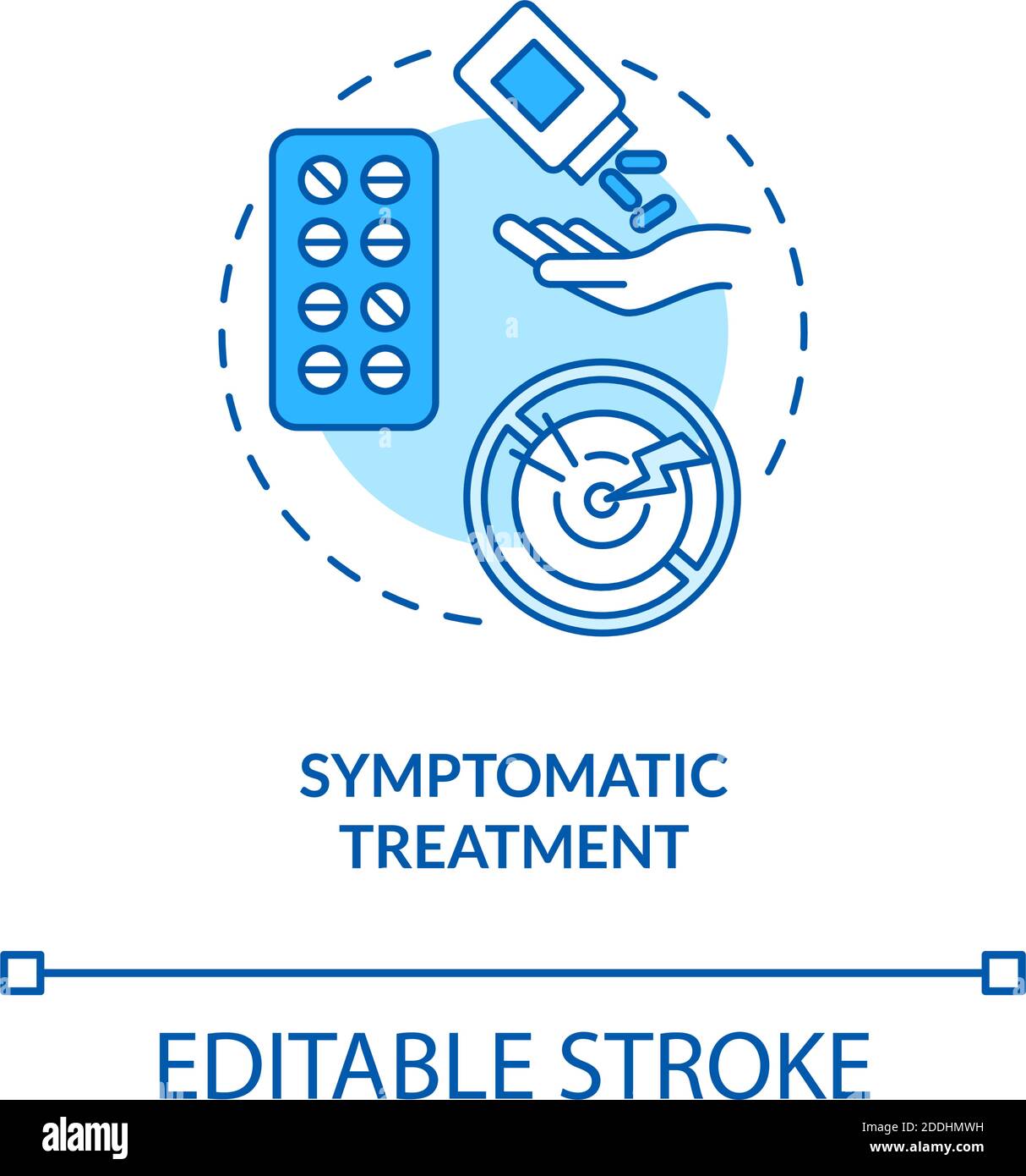 Symptomatic treatment concept icon Stock Vector Image & Art - Alamy