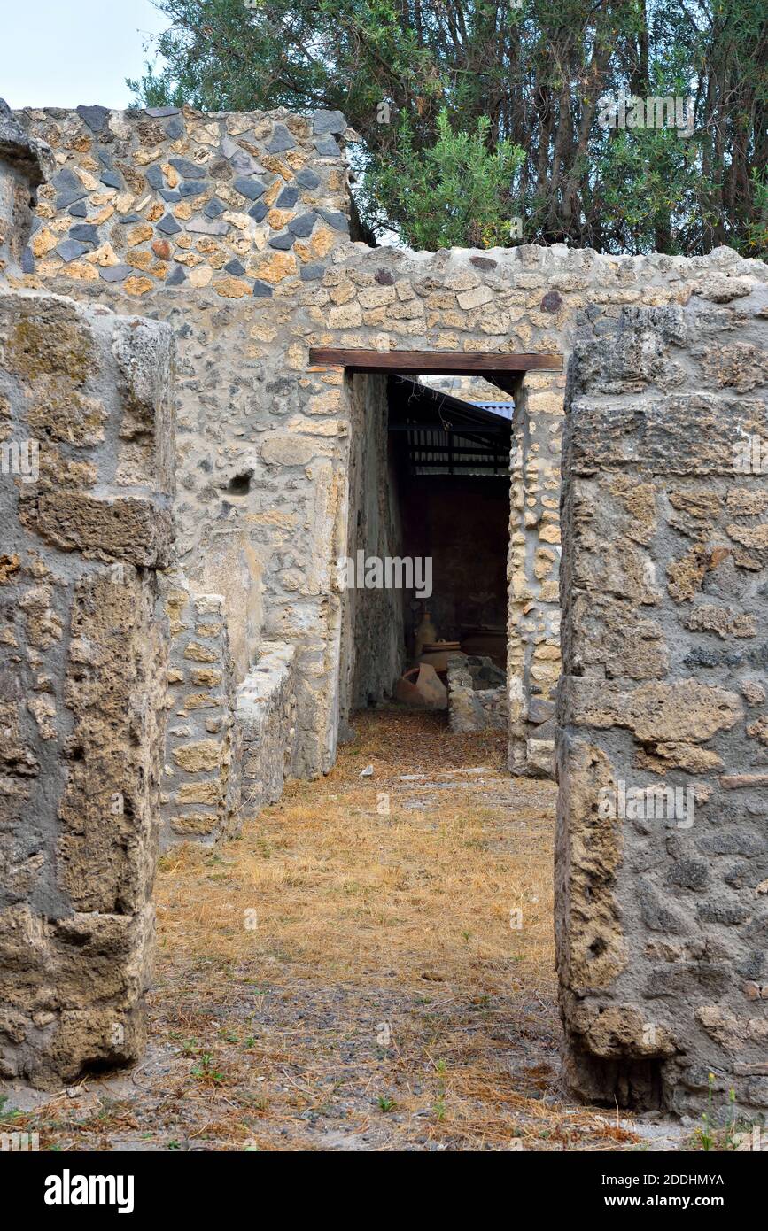 Ruins of Ancient Roman city of Pompeii Italy was destroyed and buried ...