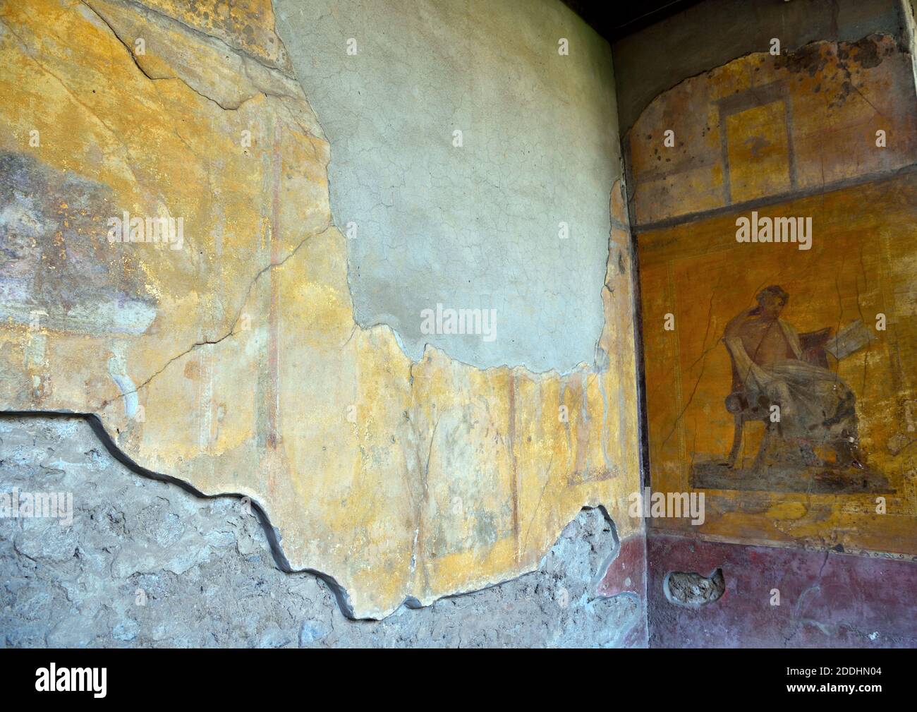 Ruins of Ancient Roman city of Pompeii Italy, was destroyed and buried ...