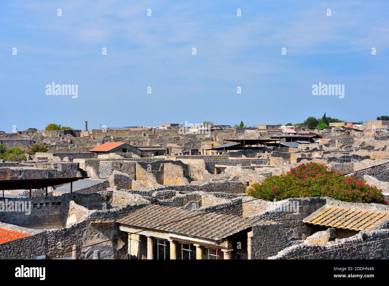 Ruins of Ancient Roman city of Pompeii Italy, was destroyed and buried ...