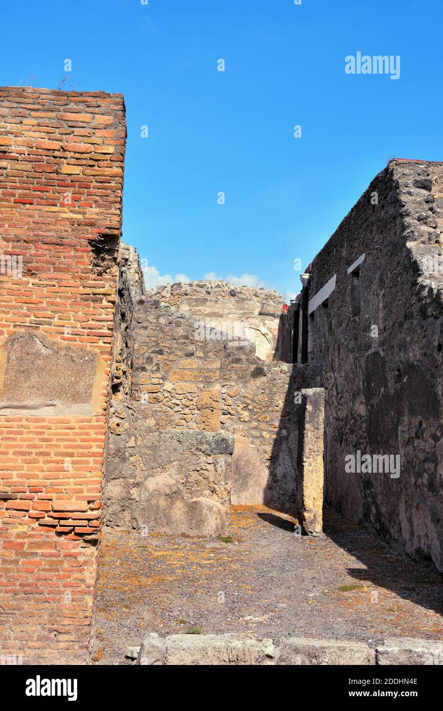Ruins of Ancient Roman city of Pompeii Italy was destroyed and buried ...
