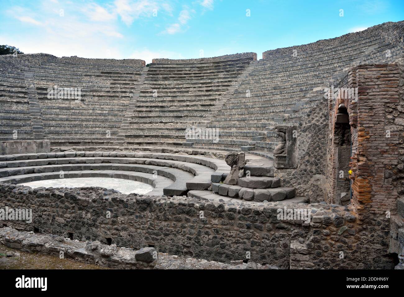 Amphitheatre in Pompeii, Ruins of Ancient Roman city, was destroyed and ...
