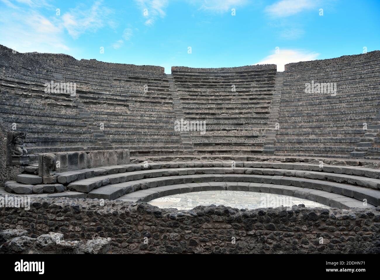 Amphitheatre in Pompeii, Ruins of Ancient Roman city, was destroyed and ...