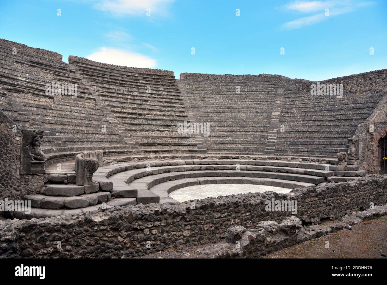 Amphitheatre in Pompeii, Ruins of Ancient Roman city, was destroyed and ...