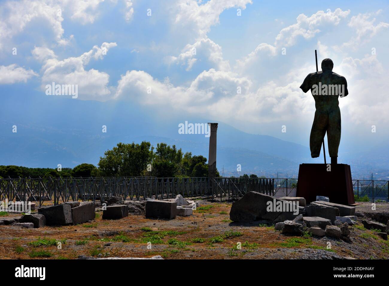 Ruins of Ancient Roman city of Pompeii Italy, was destroyed and buried ...