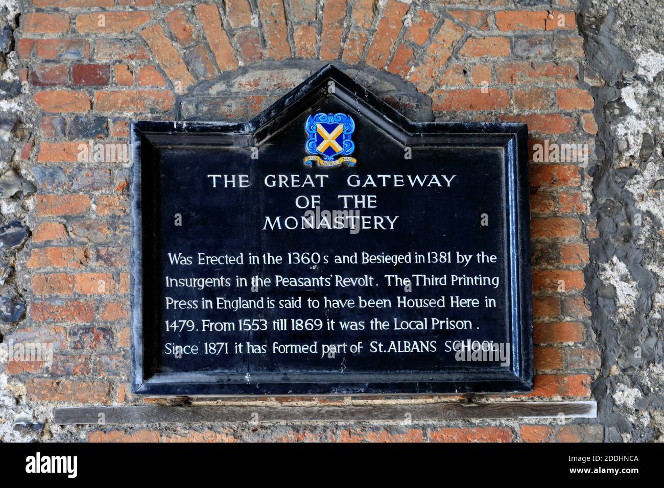 Abbey gateway of the monastery sign hi-res stock photography and images ...