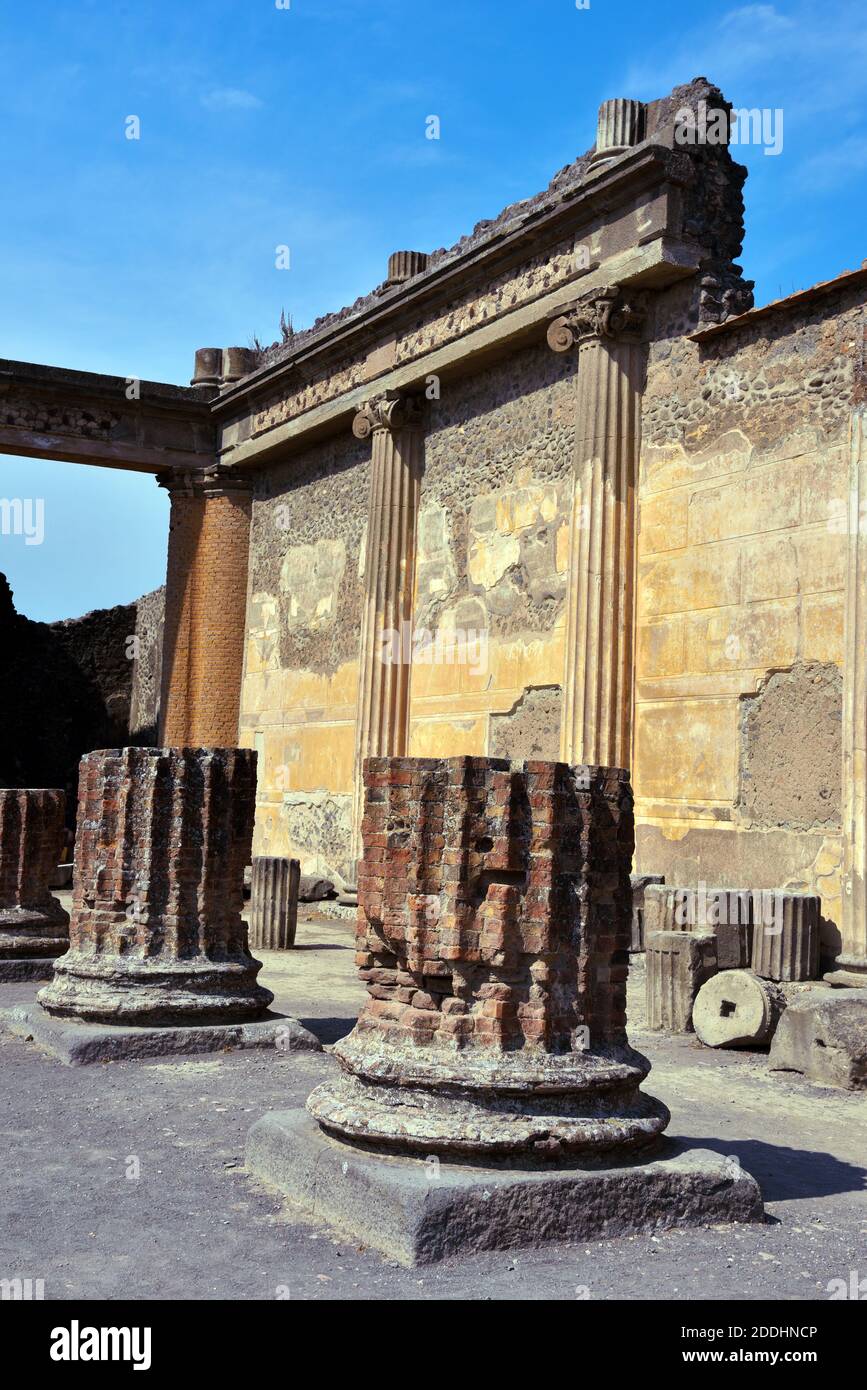 Ruins of Ancient Roman city of Pompeii Italy was destroyed and buried ...