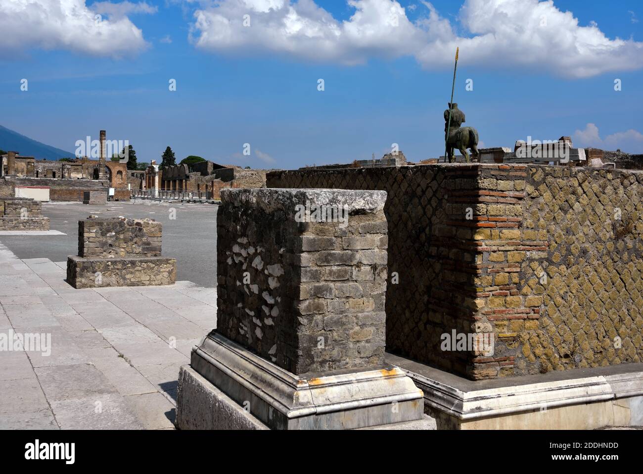 Ruins of Ancient Roman city of Pompeii Italy was destroyed and buried ...