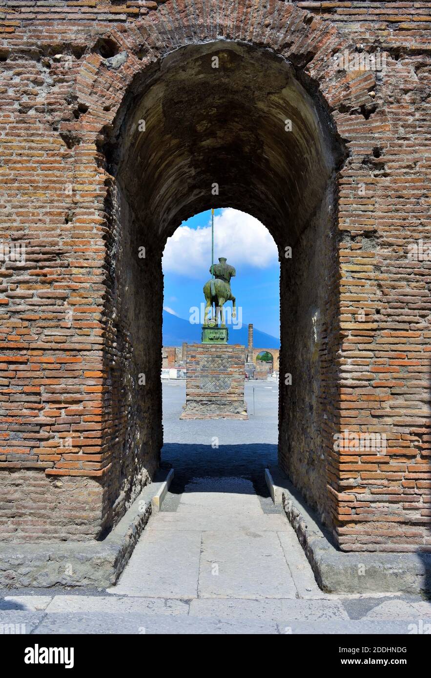 Ruins of Ancient Roman city of Pompeii Italy was destroyed and buried ...