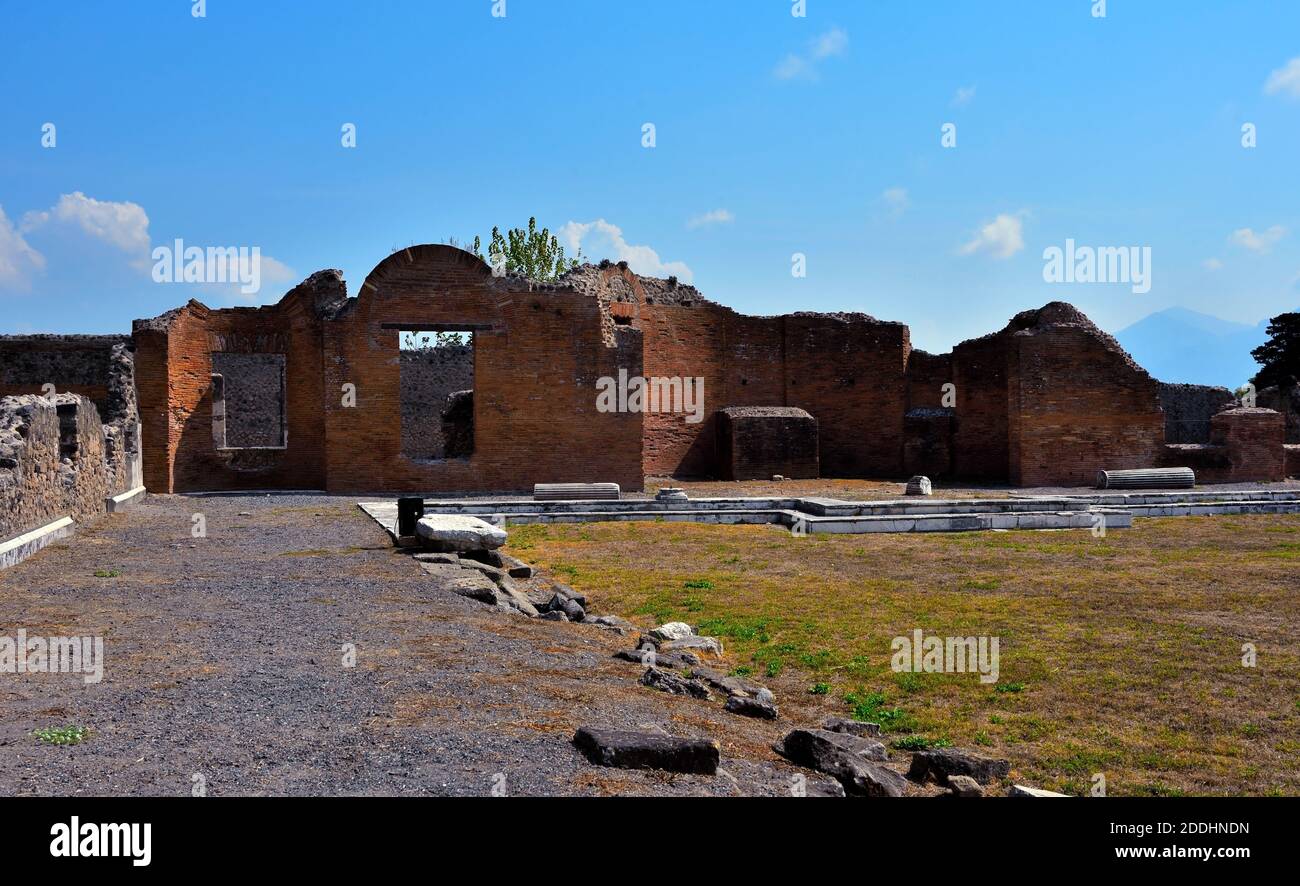 Ruins of Ancient Roman city of Pompeii Italy was destroyed and buried ...