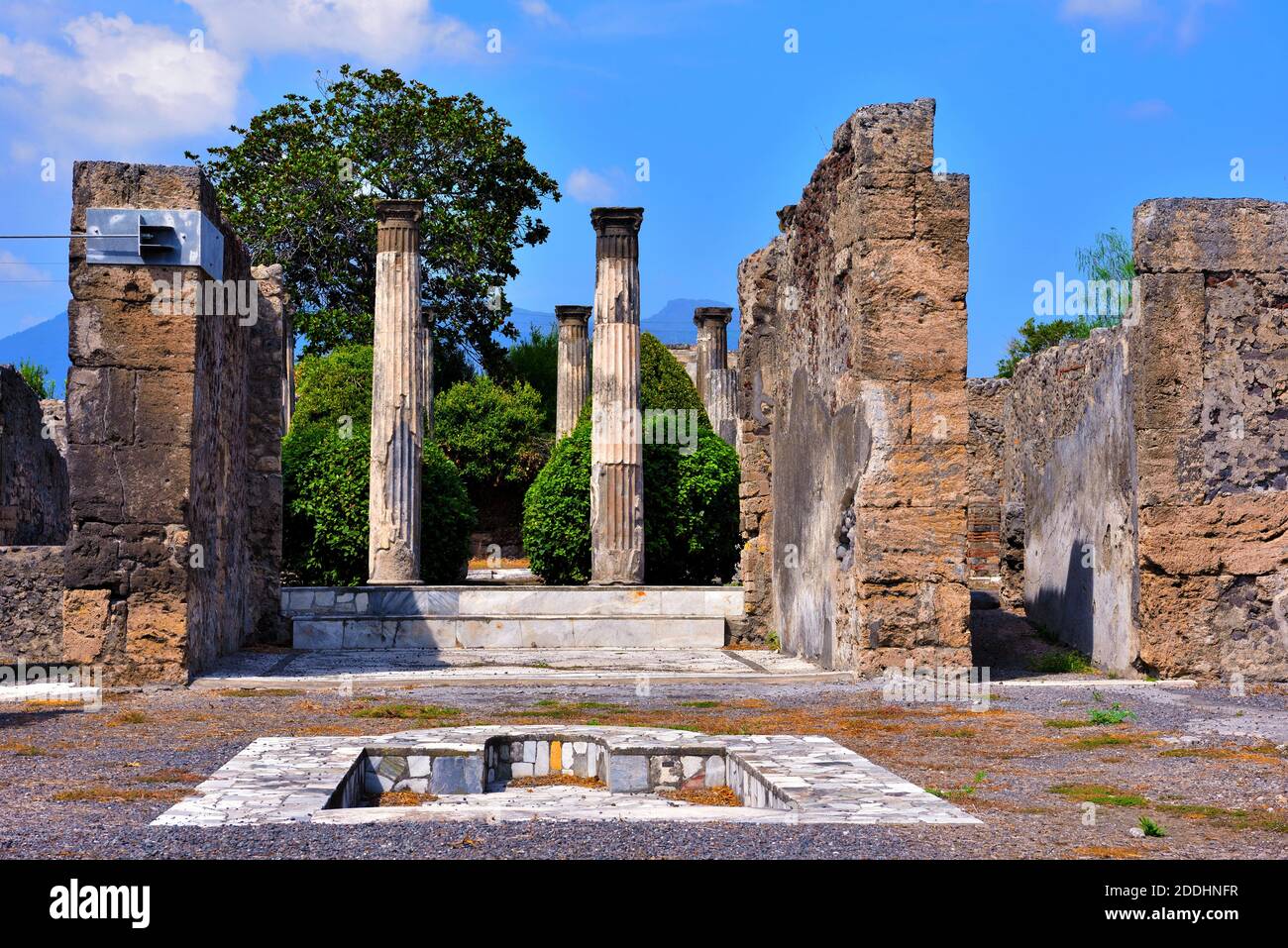 Ruins of Ancient Roman city of Pompeii Italy was destroyed and buried ...