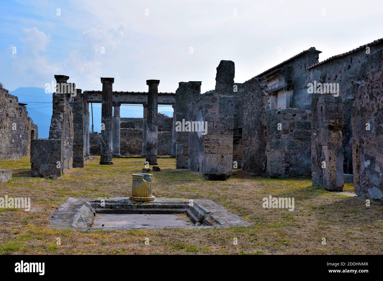 Ruins of Ancient Roman city of Pompeii Italy was destroyed and buried ...